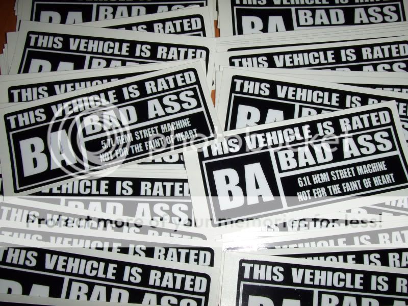 Rated BA Decals? | Dodge Challenger Forum